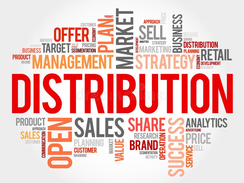 Distribution Word Cloud Hand Sphere Concept Stock Illustration ...