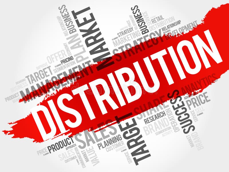 Distribution word cloud stock illustration. Illustration of business ...