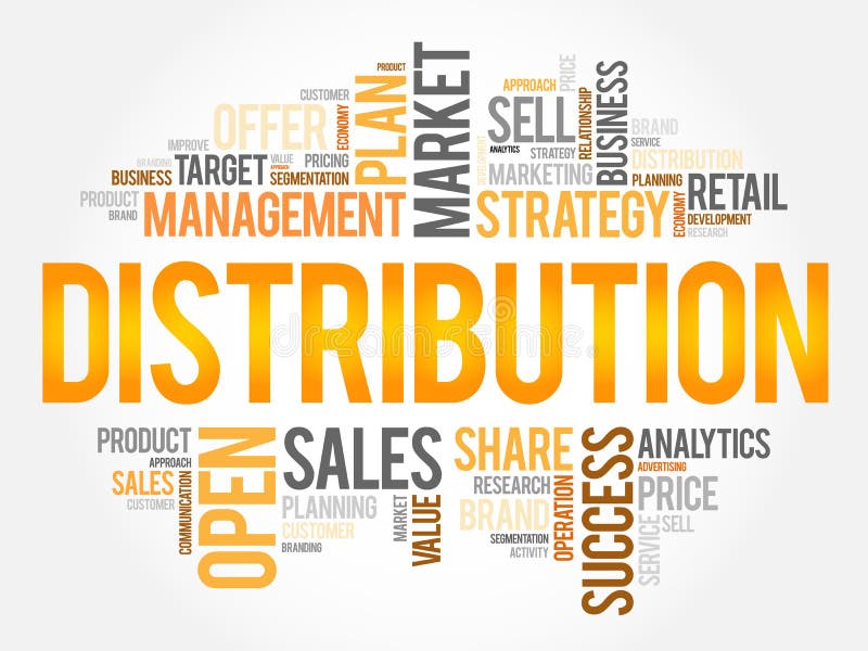 Distribution word cloud stock illustration. Illustration of branding ...