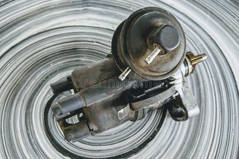 Distributor Close-up, Car Ignition System Service. Stock Image - Image ...