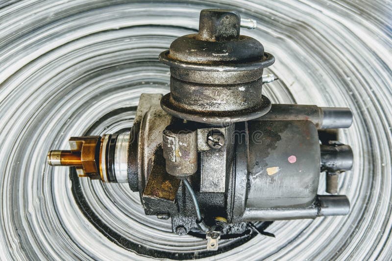 Distributor Close-up, Car Ignition System Service. Stock Image - Image ...