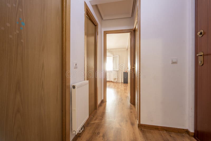 Distributor Corridor of an Empty House with Wooden Carpentry Stock ...