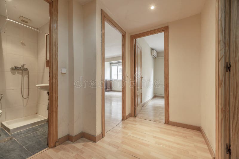 Distributor of a House with Wooden Floors Stock Photo - Image of ...