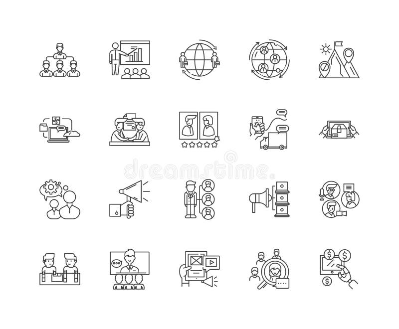 Distributor Line Icons, Signs, Vector Set, Outline Illustration Concept ...