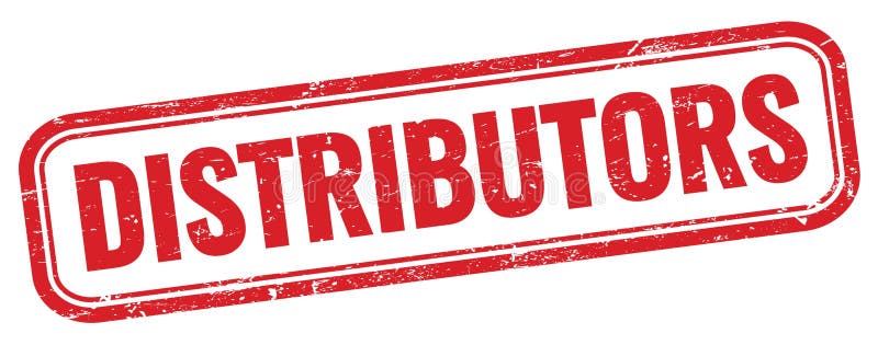 DISTRIBUTORS Text on Red Grungy Stamp Stock Illustration - Illustration ...