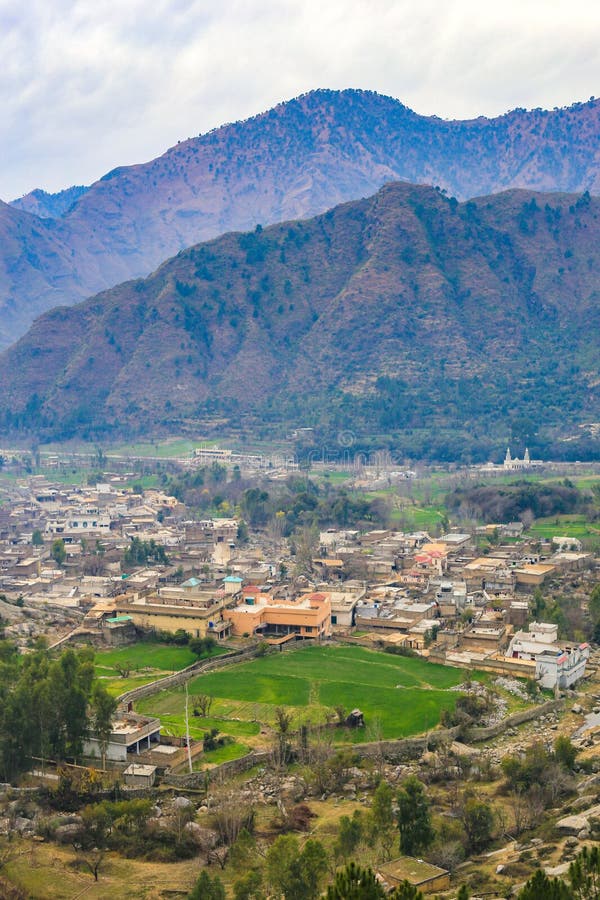 District Buner from Asmani Mor Top Pakistan Stock Image - Image of ...