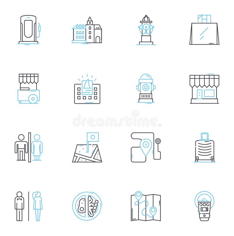 District Chart Linear Icons Set. Analysis, Visualization, Comparison ... District Chart Linear Icons Set. Analysis, Visualization, Comparison ...