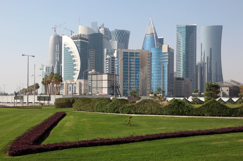 District Du Centre Neuf De Doha Image stock - Image du moderne ...