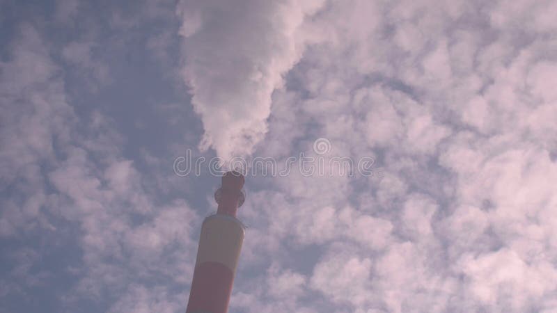 District Heating Plant with Smoke Stack Stock Video - Video of building ...