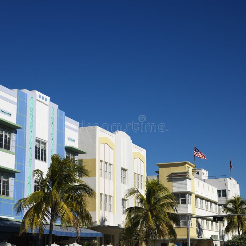 Distrito Do Art Deco De Miami Foto de Stock - Imagem de miami, curso ...