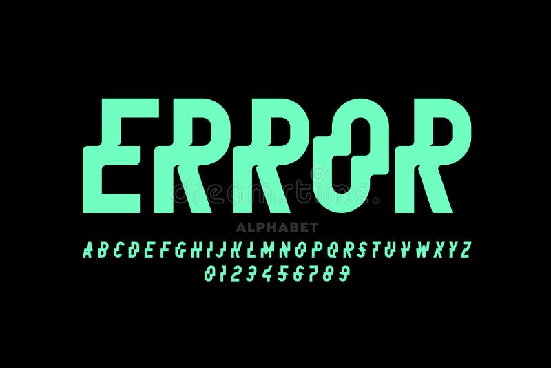 Distrorted style font stock vector. Illustration of distorted - 228435755