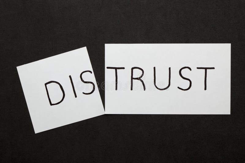 Trust and Distrust Arrows Concept.. Stock Photo - Image of blackboard ...