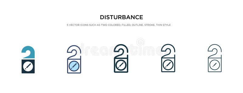 Disturbance Icon in Different Style Vector Illustration. Two Colored ...