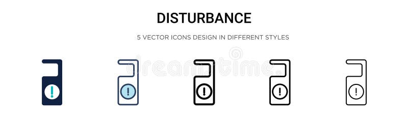Disturbance Icon in Filled, Thin Line, Outline and Stroke Style. Vector ...