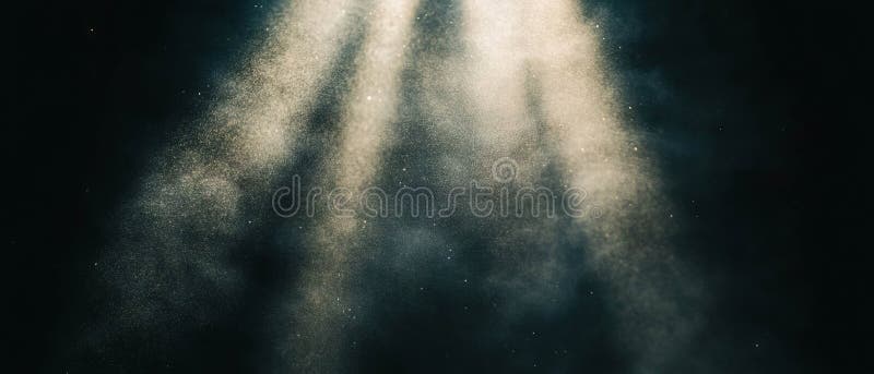 Disturbed Dust Texture Dynamic Light Shafts Against Dark Background ...