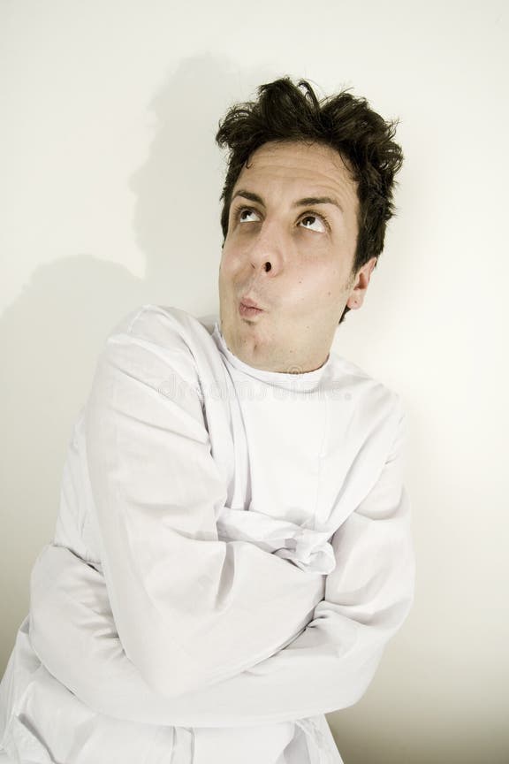 Disturbed young man stock photo. Image of straitjacket - 6749948