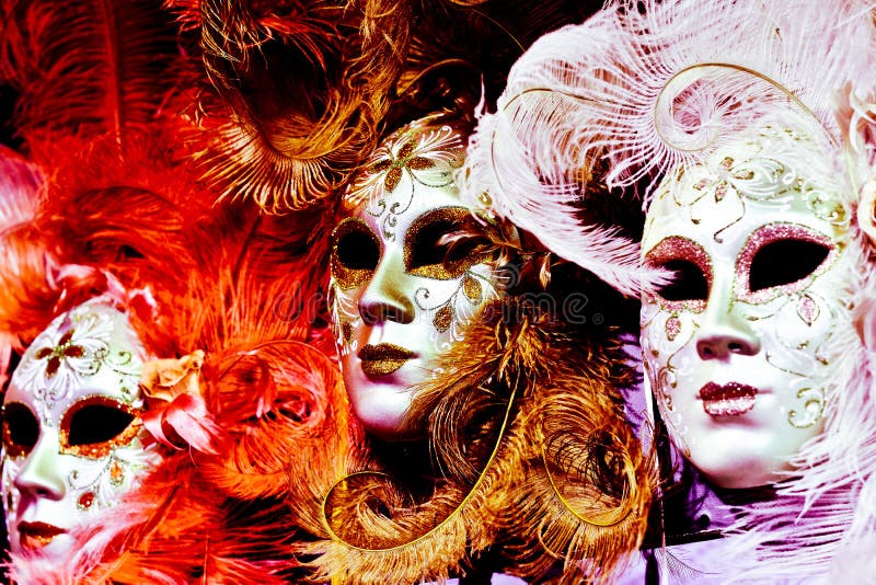 The Three Masks of the Carnival Editorial Stock Photo - Image of ...