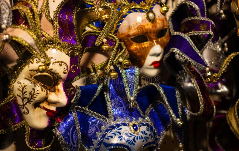 Traditional Masks Ready for Carnival Stock Photo - Image of disguise ...