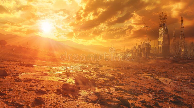 Disturbing Visual of Extreme Heat Realistic Image Illustrating the ...