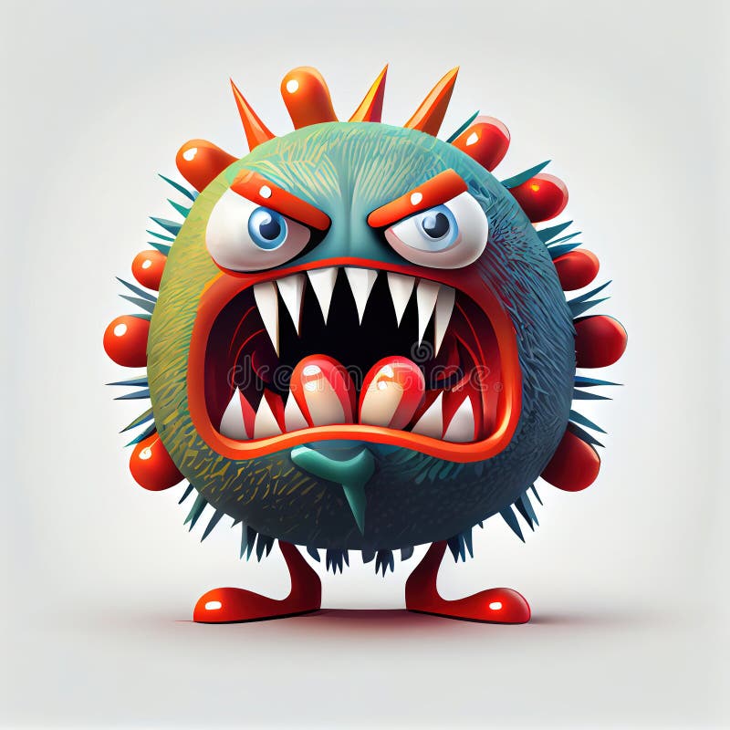 A Disturbingly Ugly and Frightening Cartoon Virus Capturing the Essence ...