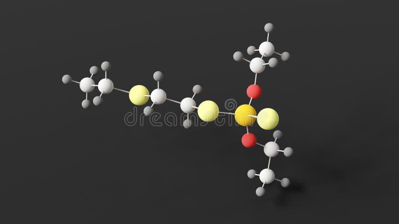 Disulfoton Molecule, Molecular Structure, Insecticide, Ball and Stick ...