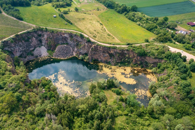 A Disused Quarry, Filled with Water Stock Photo - Image of industry ...