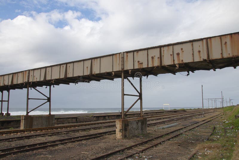 Disused Railway Tracks Passing Under a Metal Bridge Stock Photo - Image ...