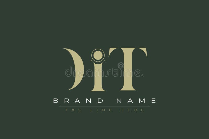 DIT Abstract Letter Logo Design Stock Illustration - Illustration of ...