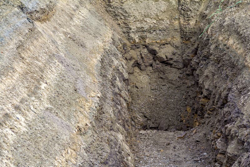 Ditch closeup stock image. Image of ditch, deep, digging - 117801391