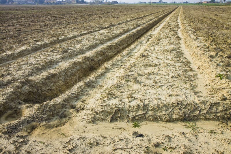 Ditch field stock image. Image of groove, preparation - 44766003