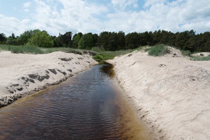 Ditch. stock photo. Image of drainage, earth, land, water - 54973056