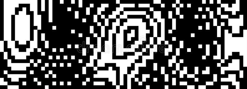 Dithered Wavy Curved Line Texture. Black 8 Bit Pixel Glitch Background ...