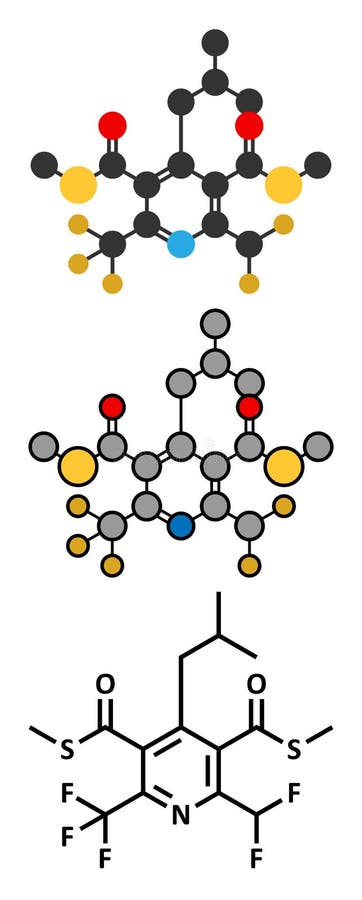 Dithiopyr Preemergent Herbicide Molecule Stock Vector - Illustration of ...