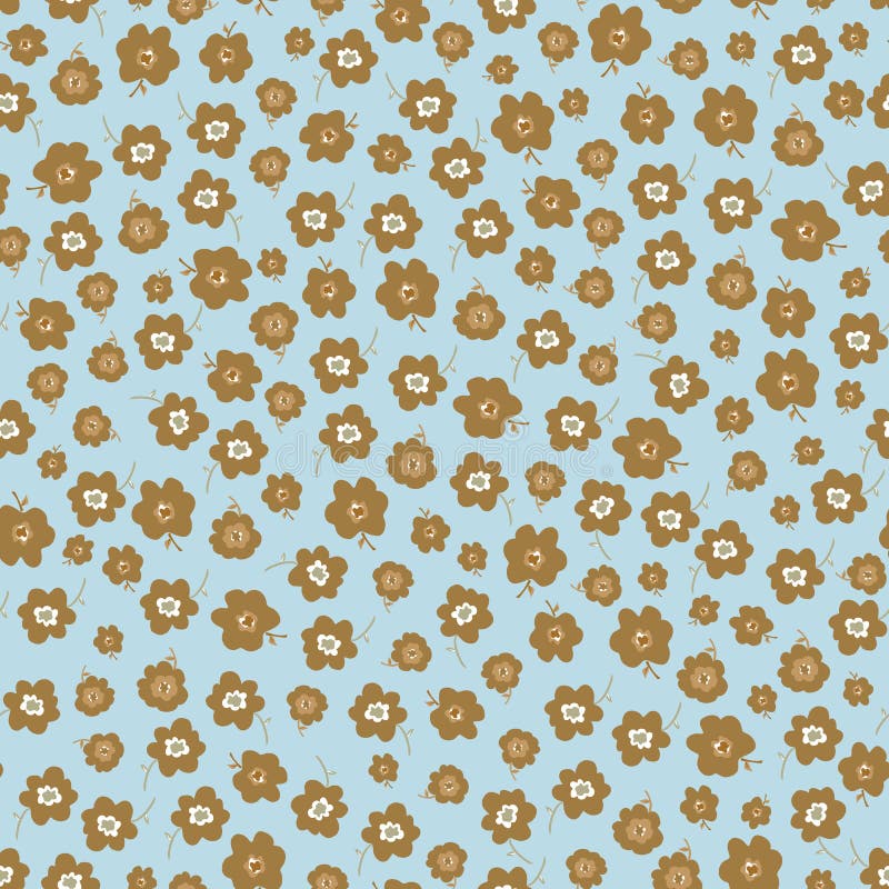 Ditsy Flower Seamless Fabric Design Pattern Stock Vector - Illustration ...