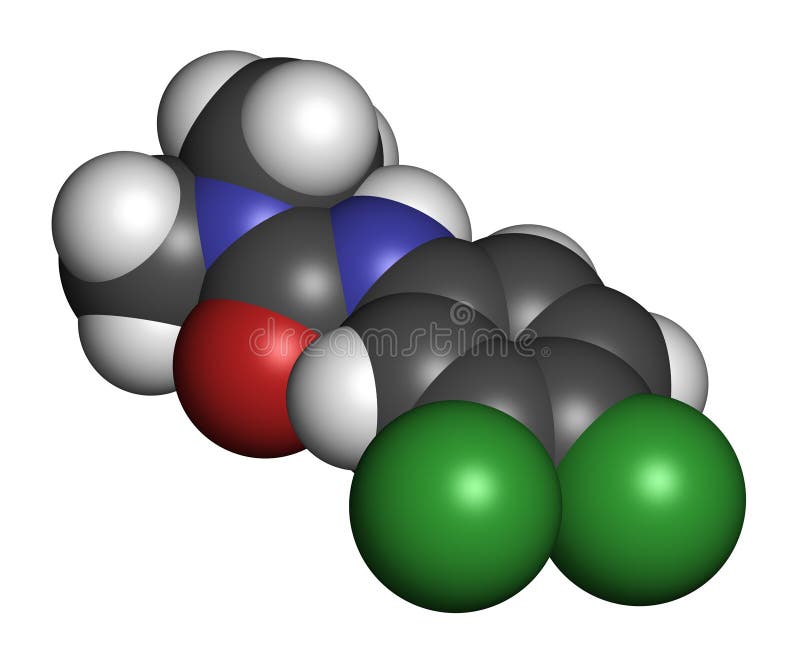 Diuron or DCMU Herbicide Molecule, Skeletal Chemical Formula. Stock ...