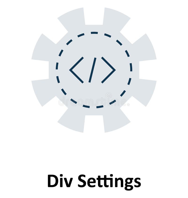 Div Settings Isolated and Vector Icon for Technology Stock Vector ...