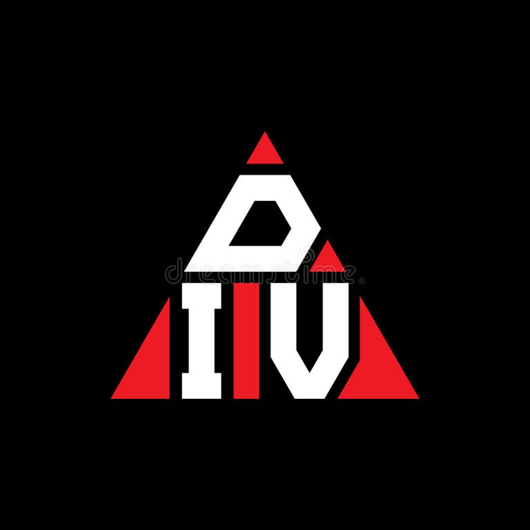 DIV Triangle Letter Logo Design with Triangle Shape. DIV Triangle Logo ...