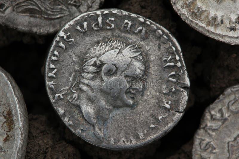 Diva Faustina roman coin stock image. Image of dinar - 97820613