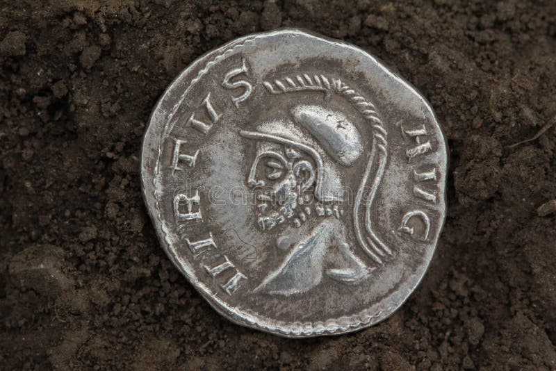 Diva Faustina roman coin stock image. Image of dinar - 97832747