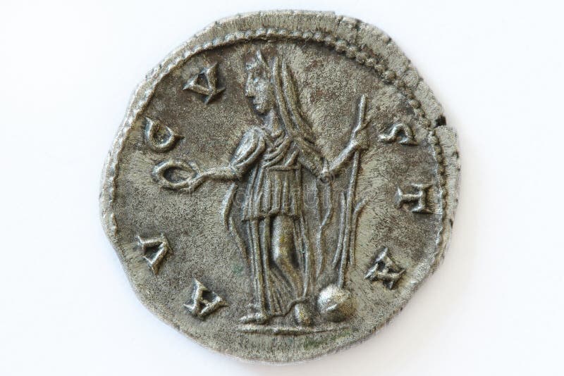 Diva Faustina roman coin stock image. Image of dinar - 97820613