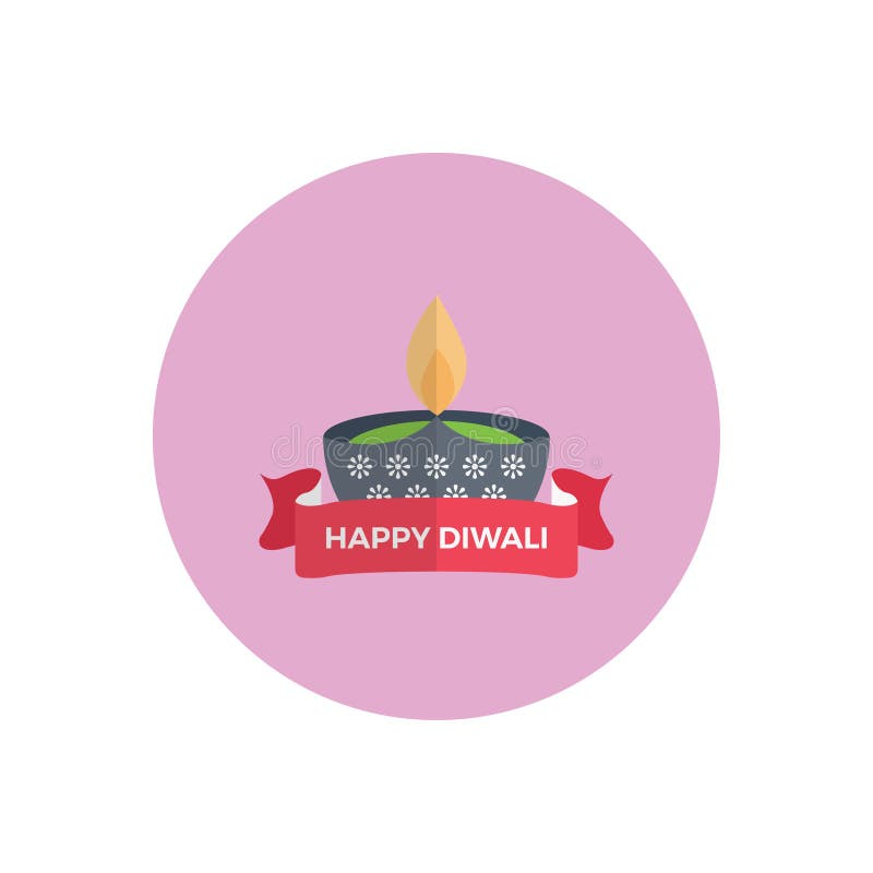 Diwali diva line icon. stock vector. Illustration of indian - 208034806