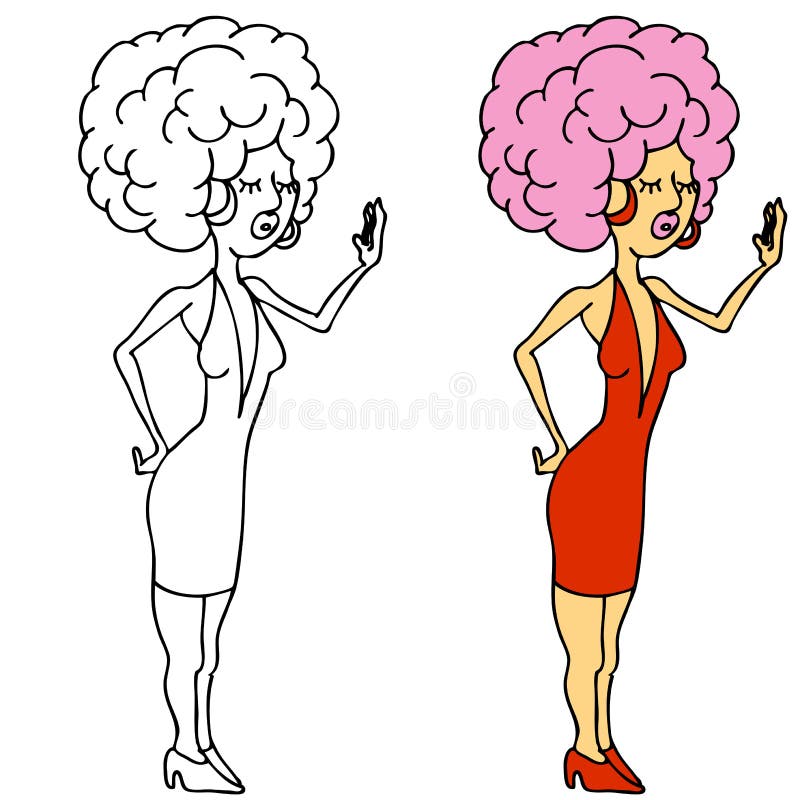 Diva Pose stock vector. Illustration of drawing, girl - 19390633