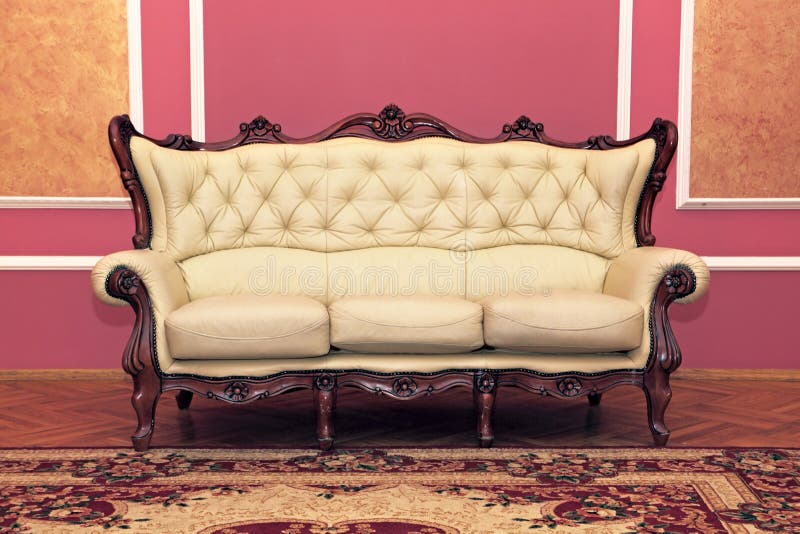 Divan stock image. Image of furniture, antiquarian, leather - 13399919