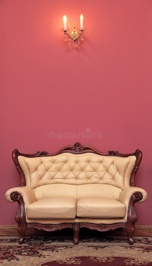 Divan stock image. Image of leathern, luxuriant, leather - 13400123