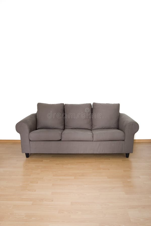 Divan Brun De Bureau De Cuir Artificiel De Deux Seater, D'isolement Sur ...