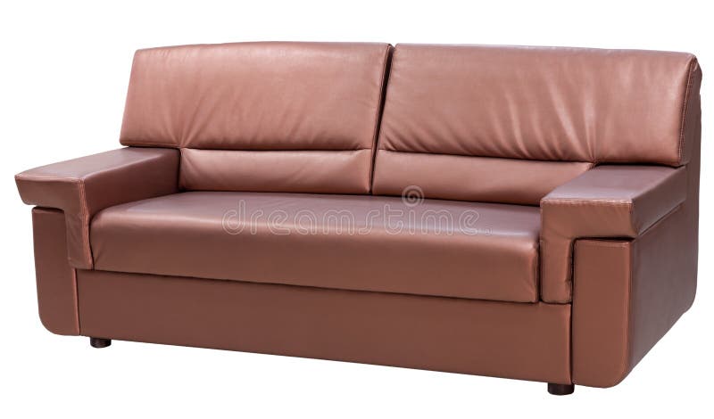 Divan Moderne De Cuir Blanc Image stock - Image du confortable ...