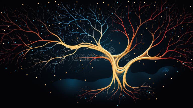 Dive into Abstract Neural Network Art with Mesmerizing Blue and Orange ...