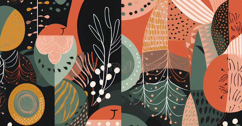 Abstract Pattern Influenced by Surrealism, Featuring Unexpected ...