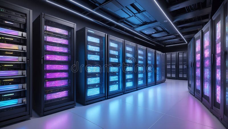 QuantumQuotient S Data Aether Symphony. AI Generate Stock Illustration ...