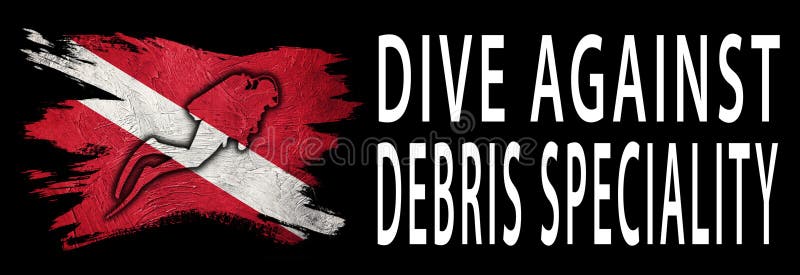 Dive Against Debris Speciality, Diver Down Flag, Scuba Flag Stock Image ...